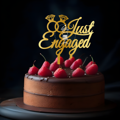 Just Engaged Cake Topper - ET0027 – Cake Toppers India