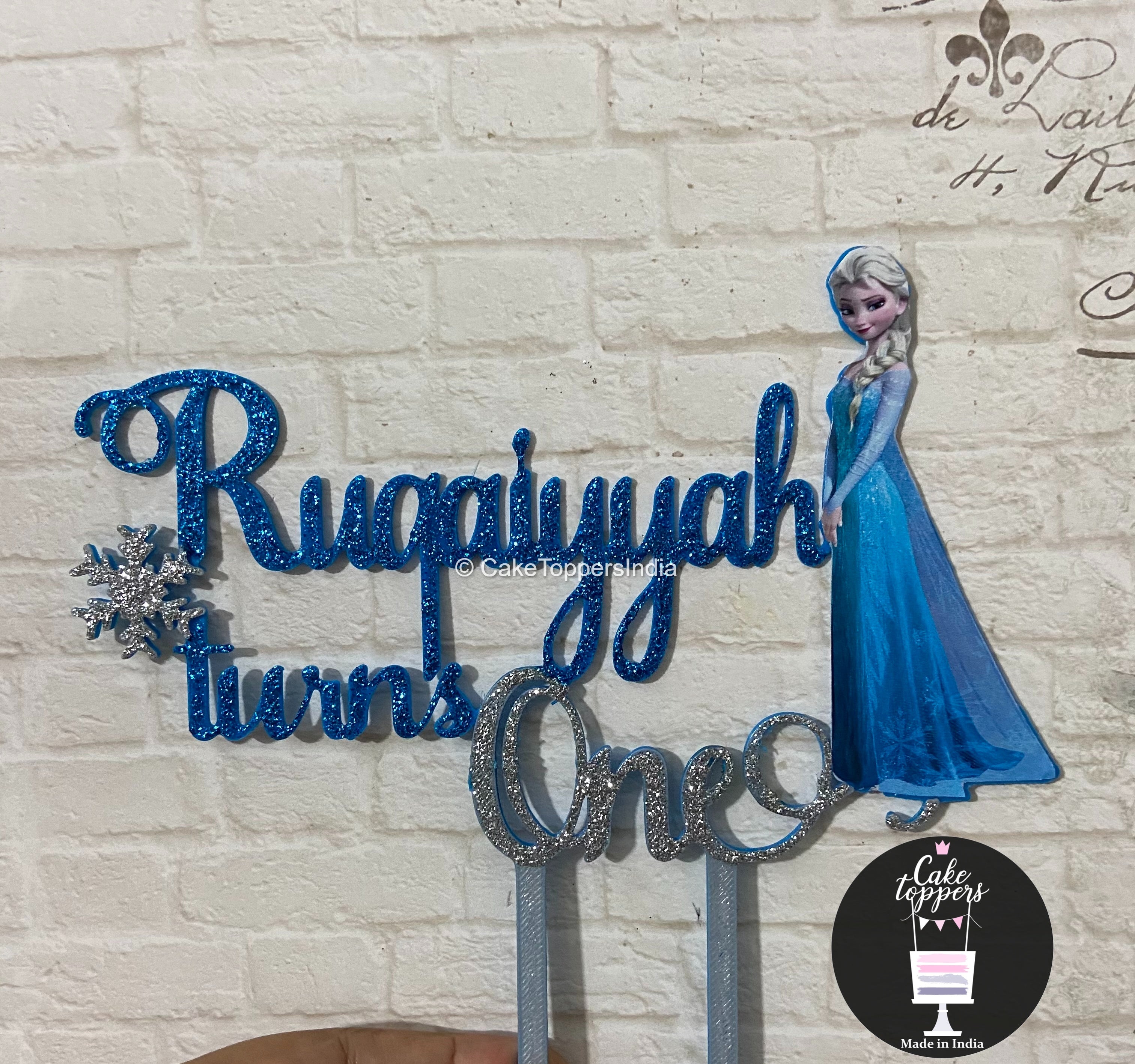 Personalized / Customized Frozen Theme Cake Topper with Name PKCT028 ...