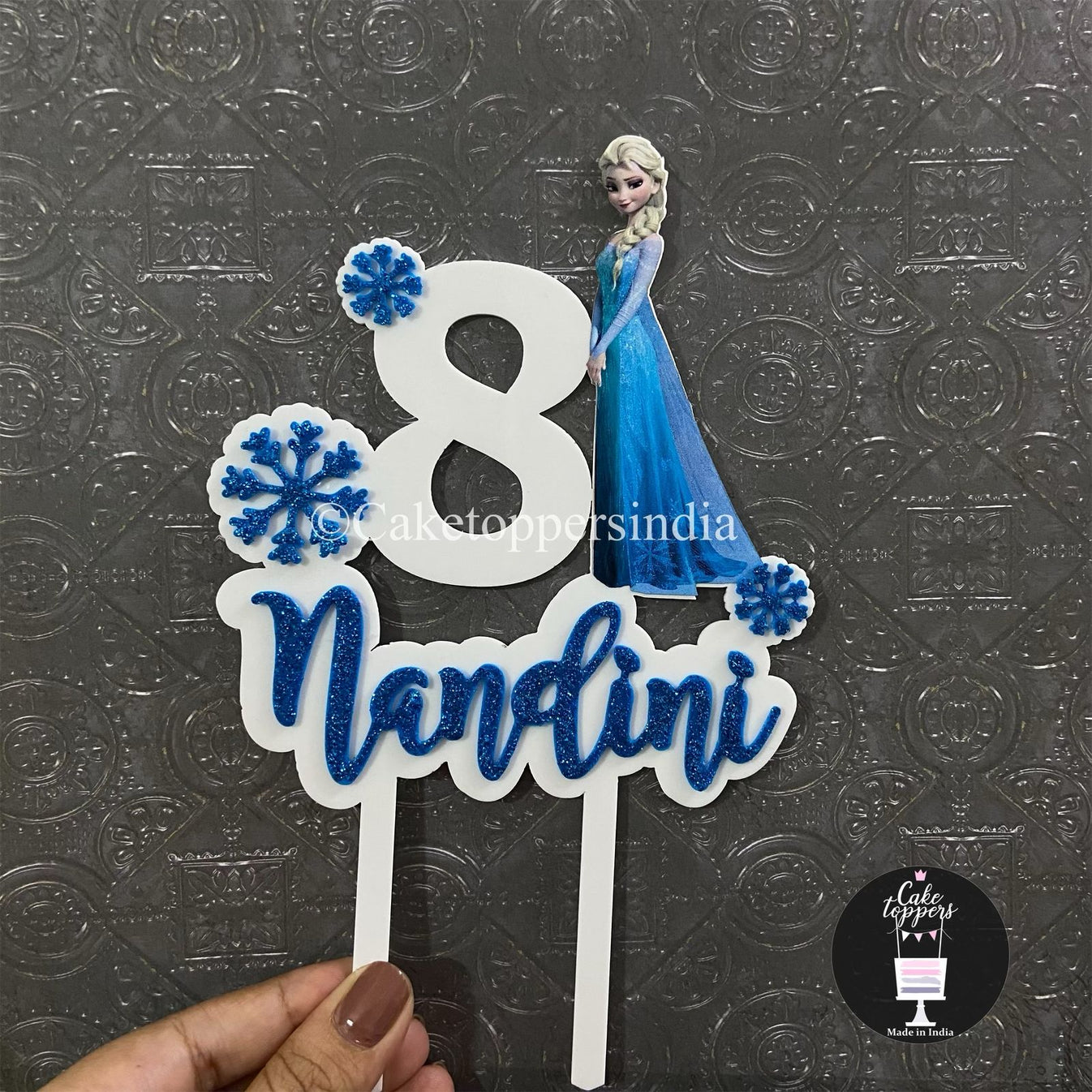 Personalized / Customized Elsa / Frozen Theme Cake Topper with Name PK ...